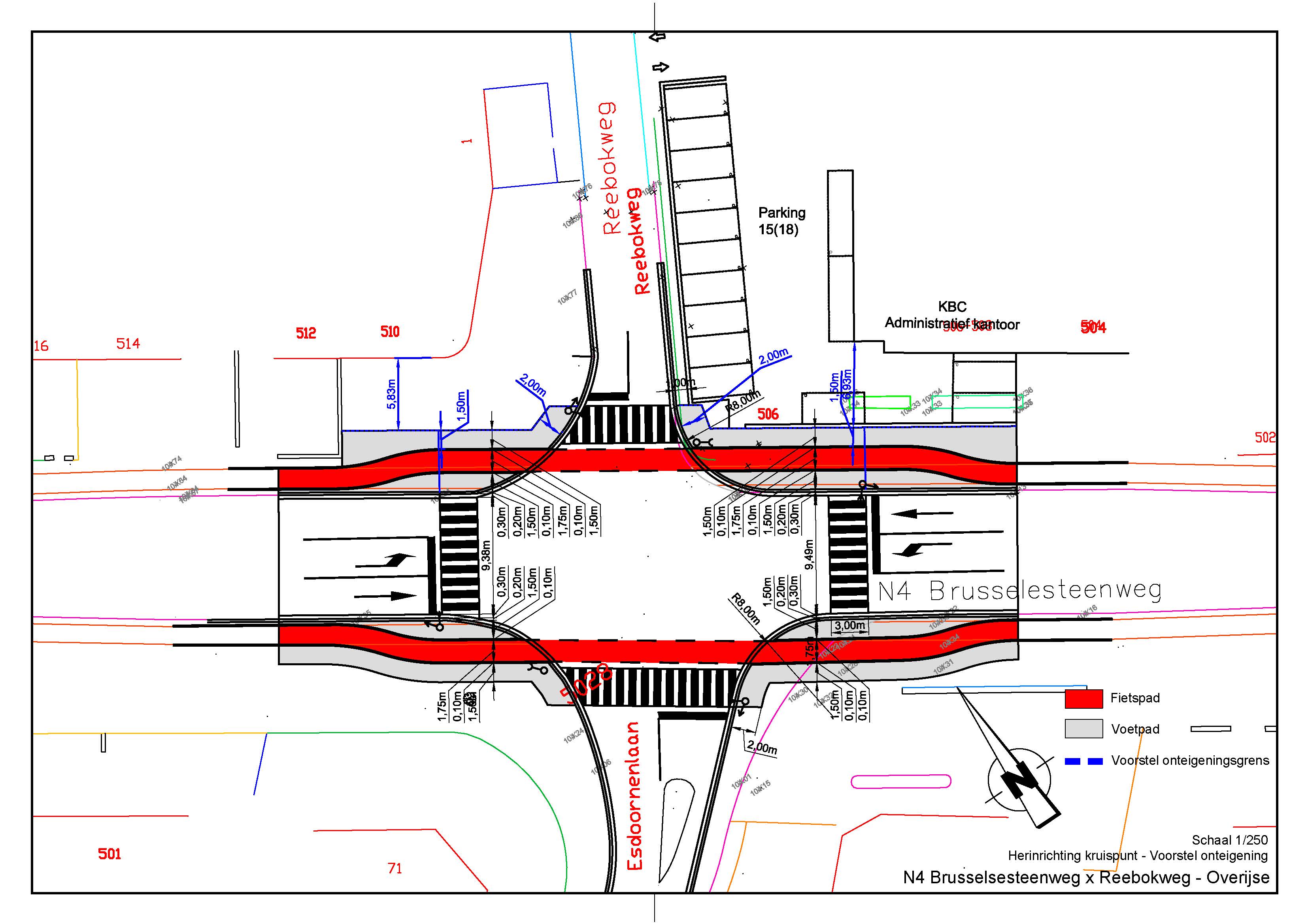Meer verkeersveiligheid voor het kruispunt op de Brusselsesteenweg met de Reebokweg en ...